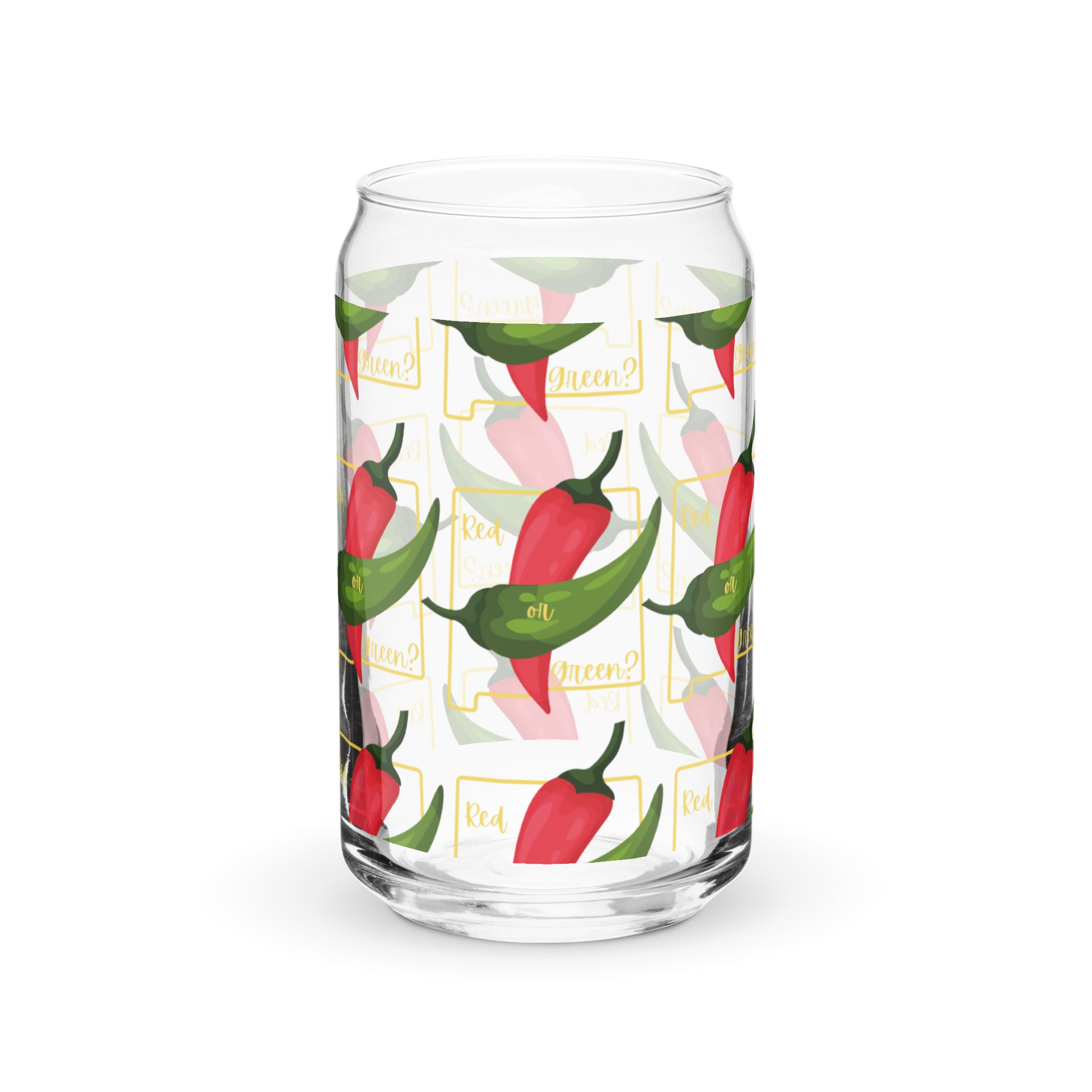 Christmas Chile Can Glass – Hatch Chile Store