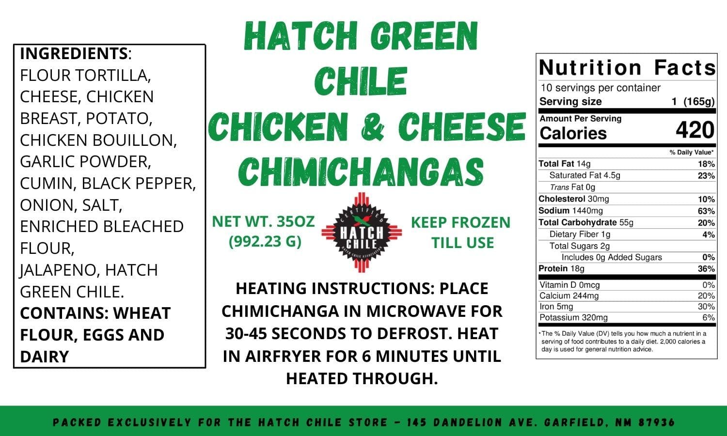 Chimichangas – The Hatch Chile Store
