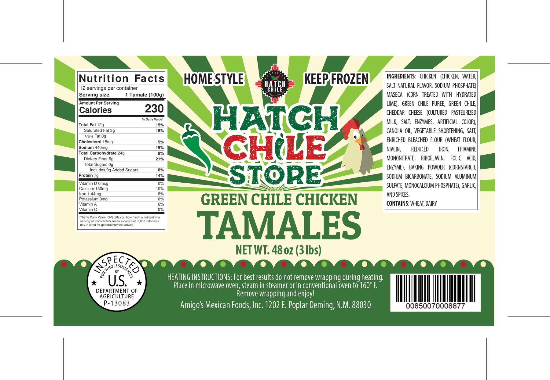 Hatch Green Chile Chicken Tamales – The Hatch Chile Store